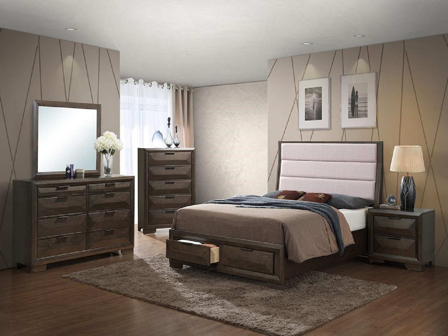 Modern Sloan 6 PC Queen Bedroom Set