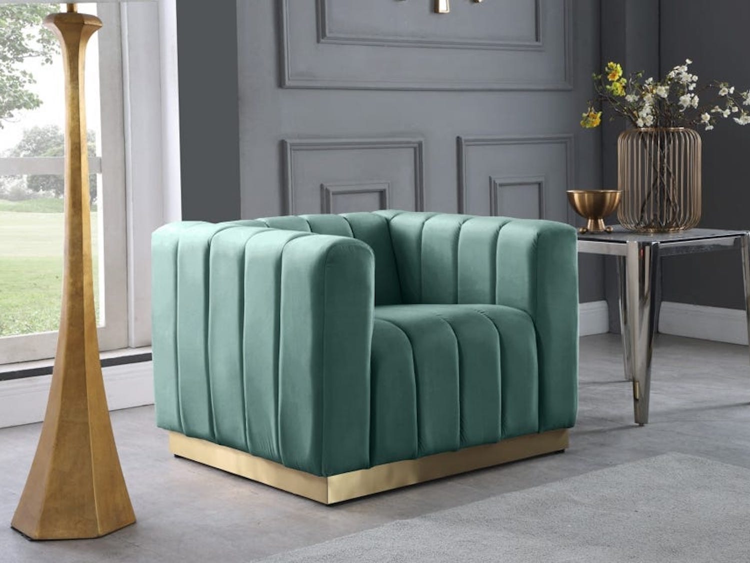 Shannon Mint Color Accent Chair - Accent Chair